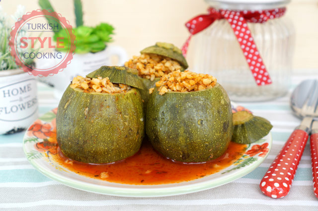 Stuffed Eight Ball Zucchini (Dolma) Recipe - Turkish Style Cooking