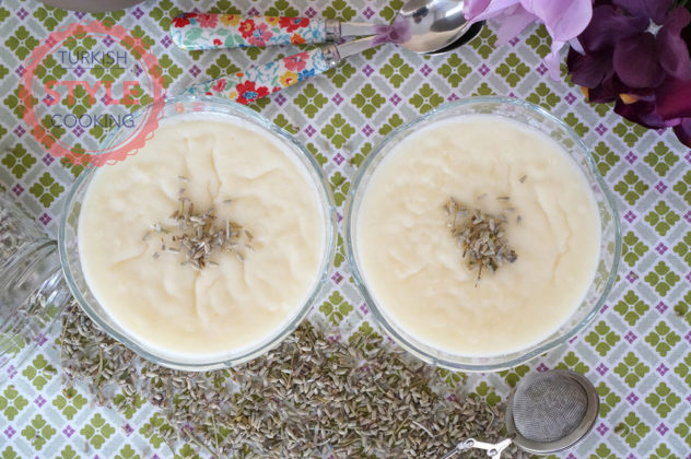 Lavender Rice Pudding Recipe - Turkish Style Cooking