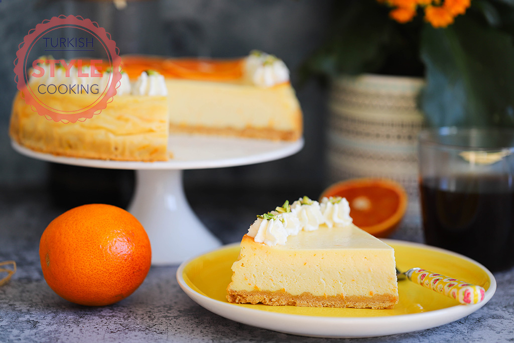Orange Cheesecake Recipe | Turkish Style Cooking