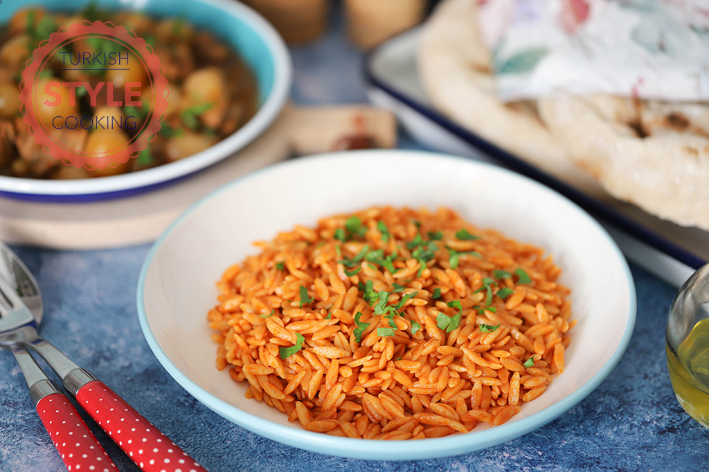 Orzo Pilav With Tomato Paste | Turkish Style Cooking