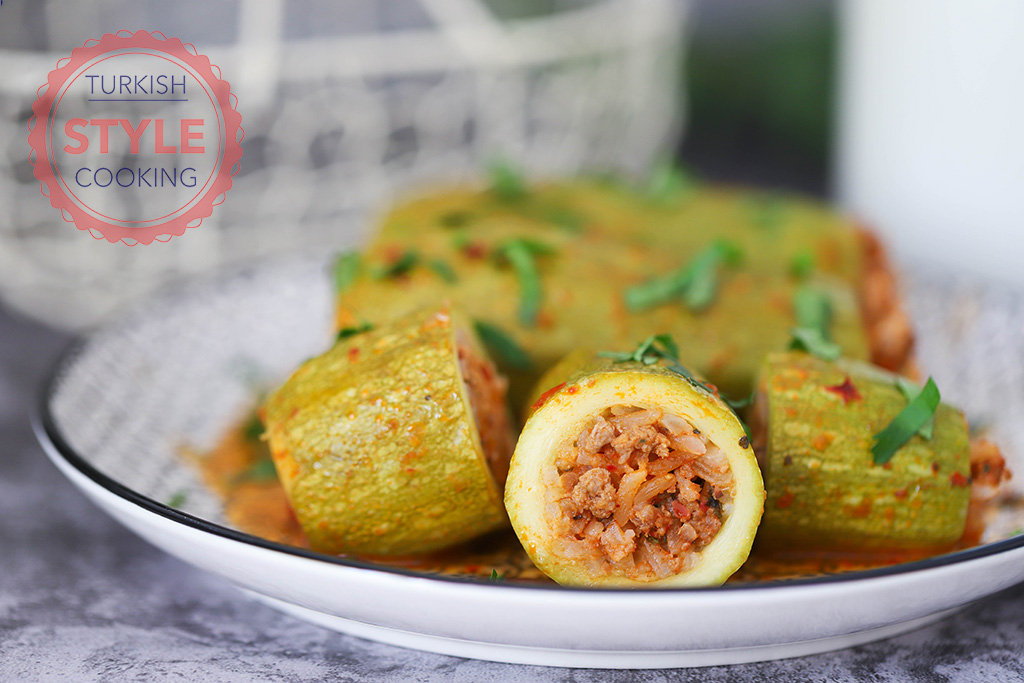 Stuffed Zucchini With Ground Beef | Turkish Style Cooking