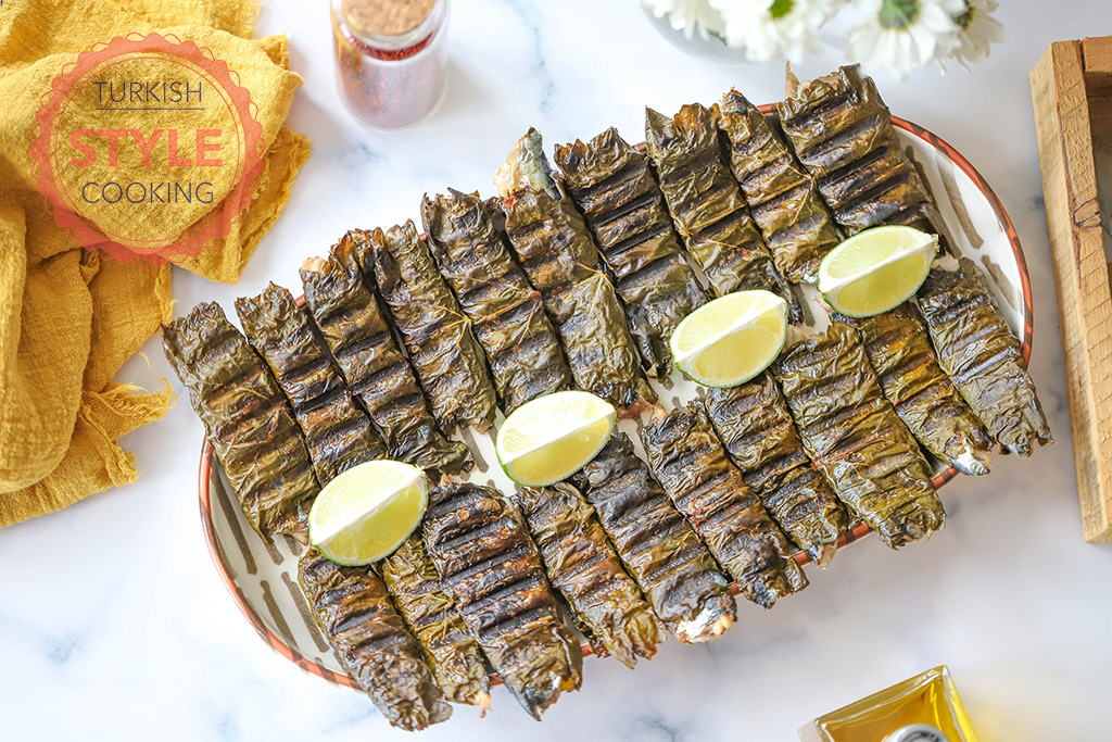 Sardines in Vine Leaves | Turkish Style Cooking
